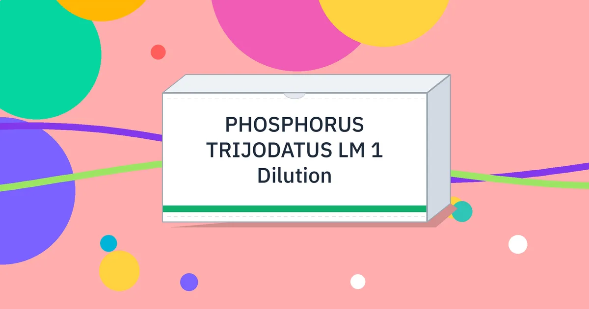 Symbolbild: Packung mit der Aufschrift PHOSPHORUS TRIJODATUS LM 1 Dilution (PZN 13034756) – Verfügbarkeit und Bezug in Apotheken in Frankfurt am Main