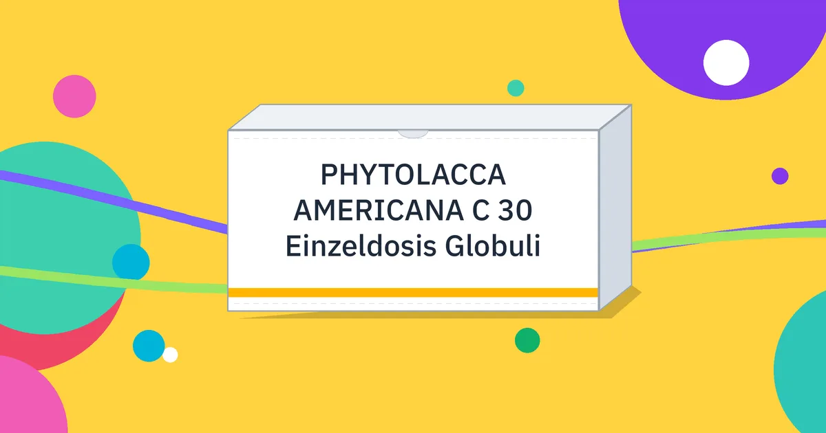 Symbolbild: Packung mit der Aufschrift PHYTOLACCA AMERICANA C 30 Einzeldosis Globuli (PZN 01544400) – Verfügbarkeit und Bezug in Apotheken in Frankfurt am Main