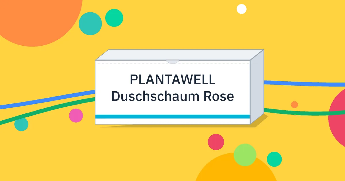 Symbolbild: Packung mit der Aufschrift PLANTAWELL Duschschaum Rose (PZN 20300939) – Verfügbarkeit und Bezug in Apotheken in Frankfurt am Main