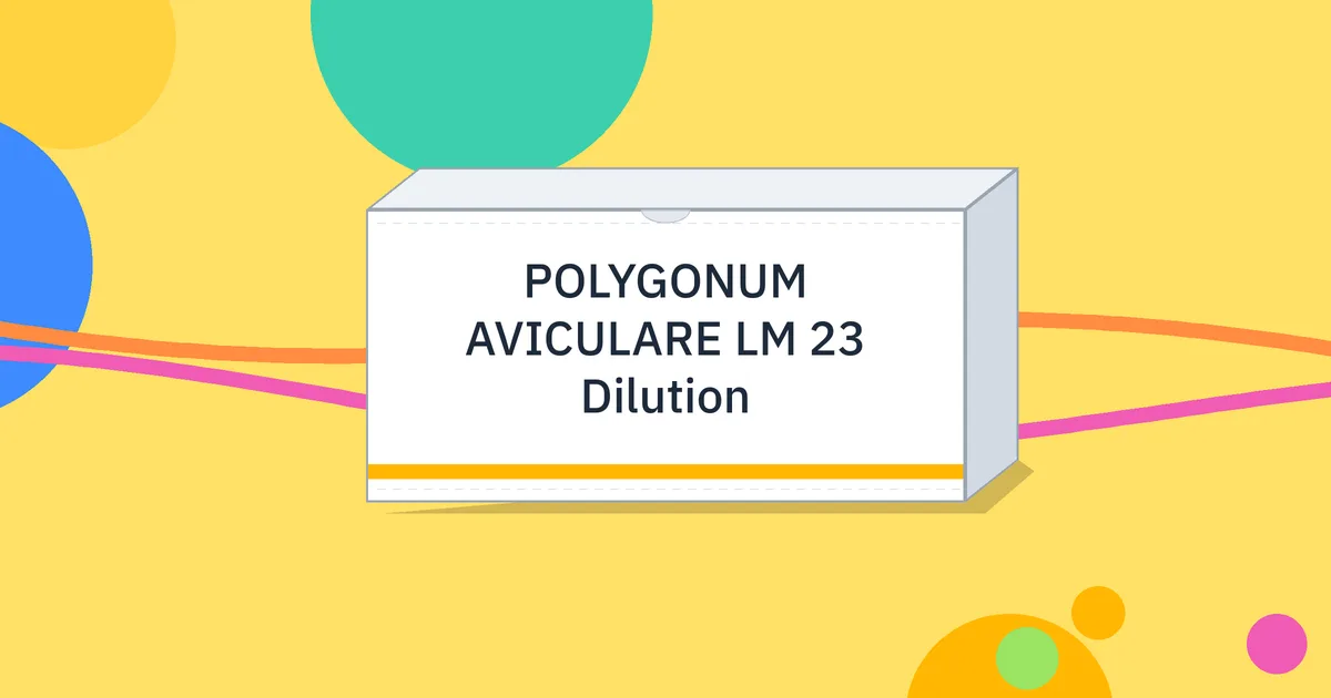 Symbolbild: Packung mit der Aufschrift POLYGONUM AVICULARE LM 23 Dilution (PZN 13662085) – Verfügbarkeit und Bezug in Apotheken in Frankfurt am Main