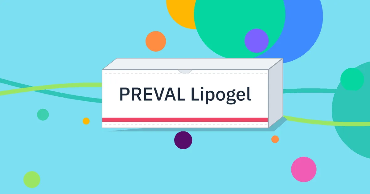Symbolbild: Packung mit der Aufschrift PREVAL Lipogel (PZN 03394028) – Verfügbarkeit und Bezug in Apotheken in Frankfurt am Main