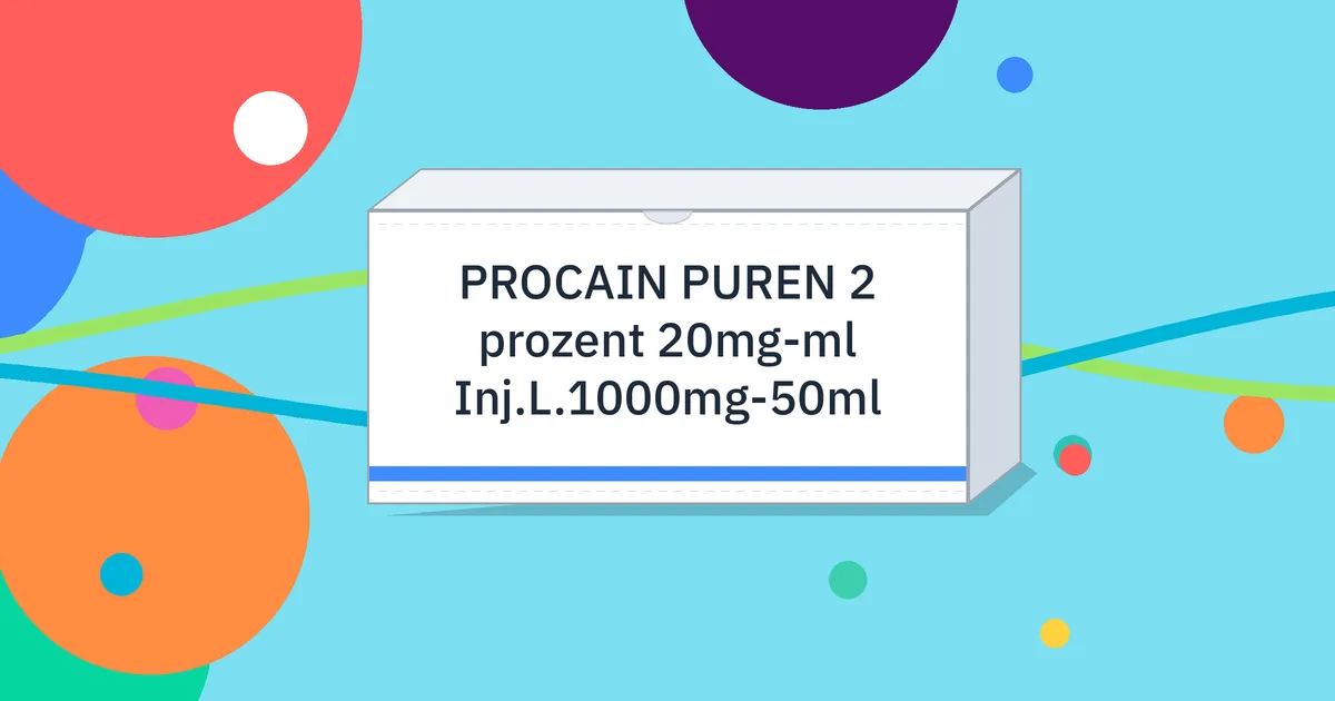 Symbolbild: Packung mit der Aufschrift PROCAIN PUREN 2 prozent 20mg-ml Inj.L.1000mg-50ml (PZN 11357395) – Verfügbarkeit und Bezug in Apotheken in Frankfurt am Main