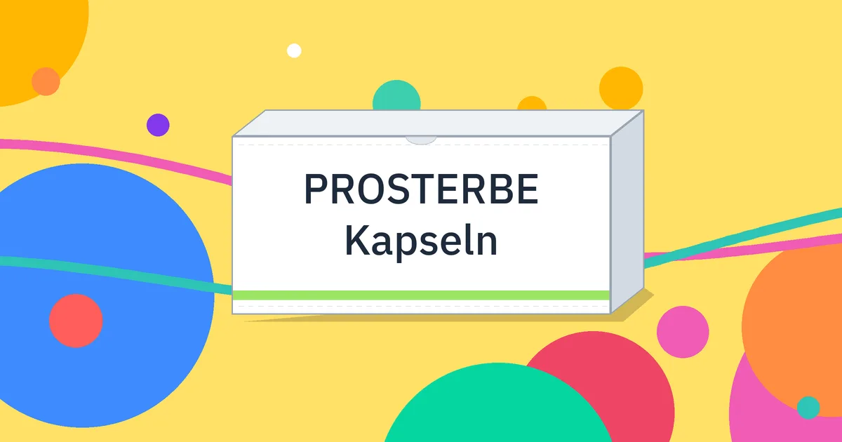 Symbolbild: Packung mit der Aufschrift PROSTERBE Kapseln (PZN 19726679) – Verfügbarkeit und Bezug in Apotheken in Frankfurt am Main