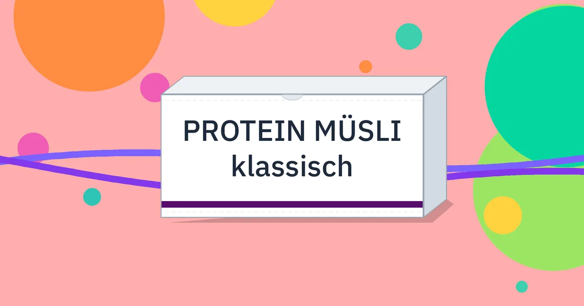 Symbolbild: Packung mit der Aufschrift PROTEIN MÜSLI klassisch (PZN 10739982) – Verfügbarkeit und Bezug in Apotheken in Frankfurt am Main