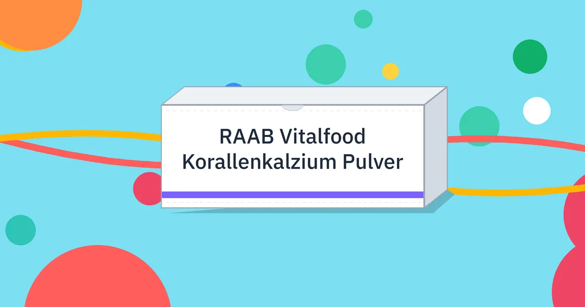 Symbolbild: Packung mit der Aufschrift RAAB Vitalfood Korallenkalzium Pulver (PZN 19305305) – Verfügbarkeit und Bezug in Apotheken in Frankfurt am Main