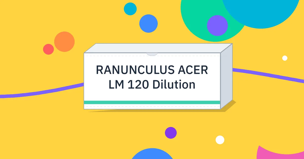 Symbolbild: Packung mit der Aufschrift RANUNCULUS ACER LM 120 Dilution (PZN 13675811) – Verfügbarkeit und Bezug in Apotheken in Frankfurt am Main