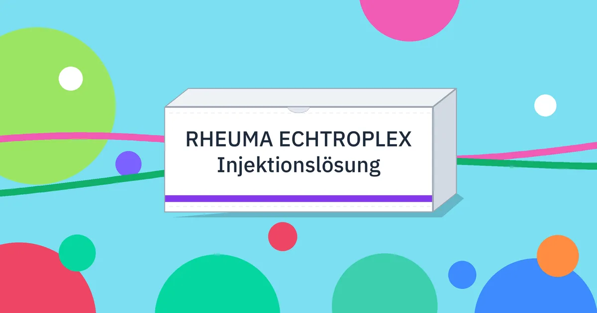 Symbolbild: Packung mit der Aufschrift RHEUMA ECHTROPLEX Injektionslösung (PZN 02736366) – Verfügbarkeit und Bezug in Apotheken in Frankfurt am Main