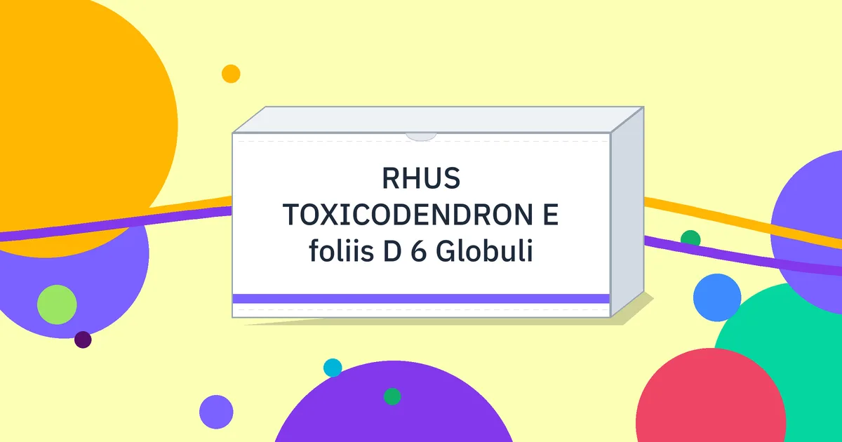Symbolbild: Packung mit der Aufschrift RHUS TOXICODENDRON E foliis D 6 Globuli (PZN 08787376) – Verfügbarkeit und Bezug in Apotheken in Frankfurt am Main