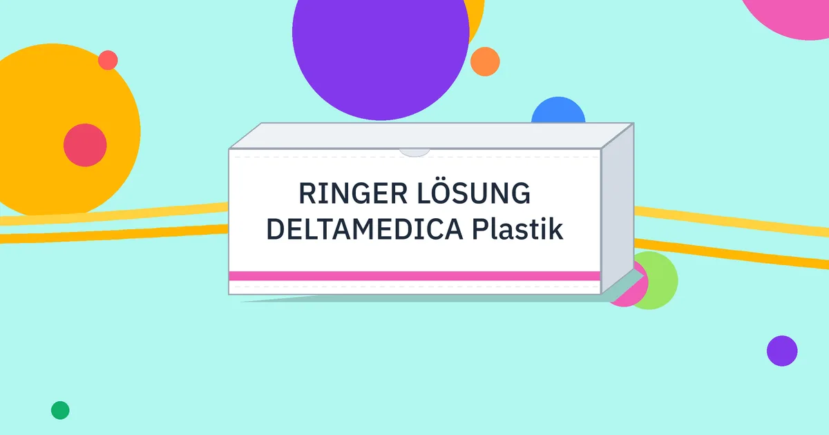 Symbolbild: Packung mit der Aufschrift RINGER LÖSUNG DELTAMEDICA Plastik (PZN 08407600) – Verfügbarkeit und Bezug in Apotheken in Frankfurt am Main