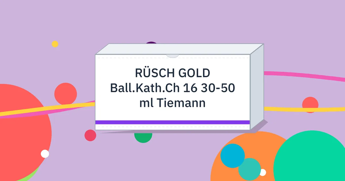 Symbolbild: Packung mit der Aufschrift RÜSCH GOLD Ball.Kath.Ch 16 30-50 ml Tiemann (PZN 03091612) – Verfügbarkeit und Bezug in Apotheken in Frankfurt am Main