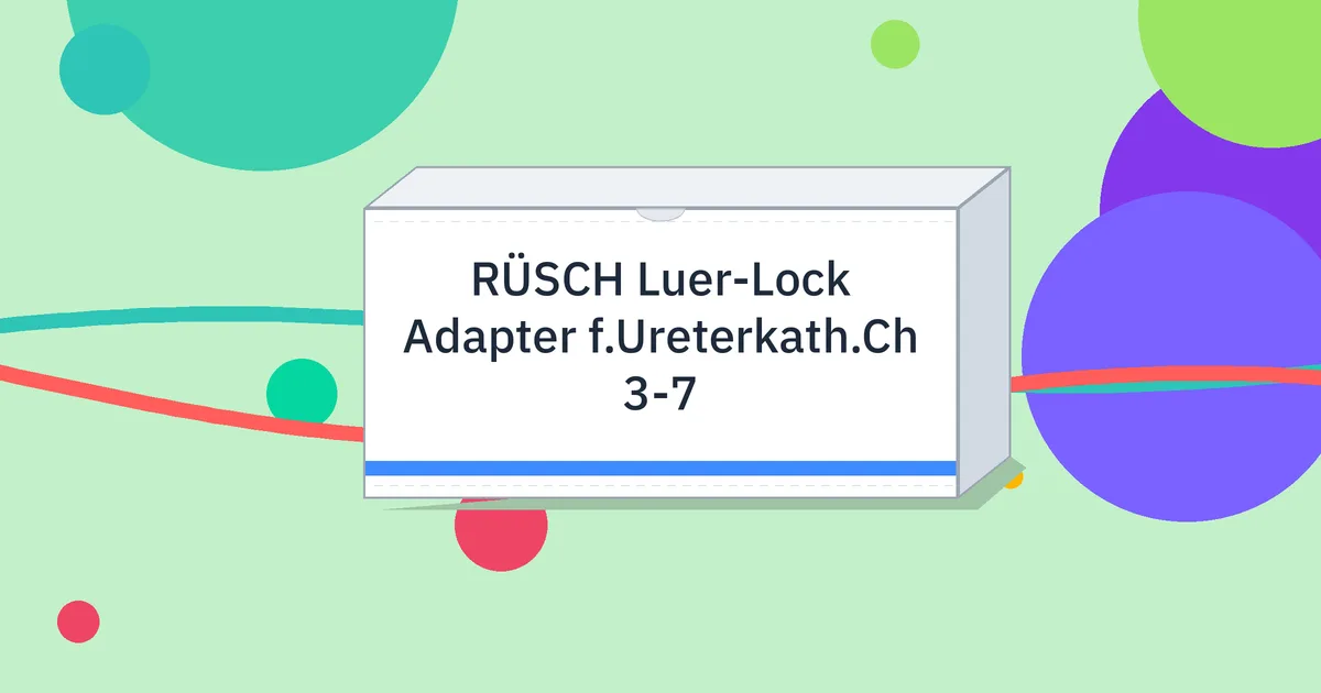 Symbolbild: Packung mit der Aufschrift RÜSCH Luer-Lock Adapter f.Ureterkath.Ch 3-7 (PZN 10085523) – Verfügbarkeit und Bezug in Apotheken in Frankfurt am Main