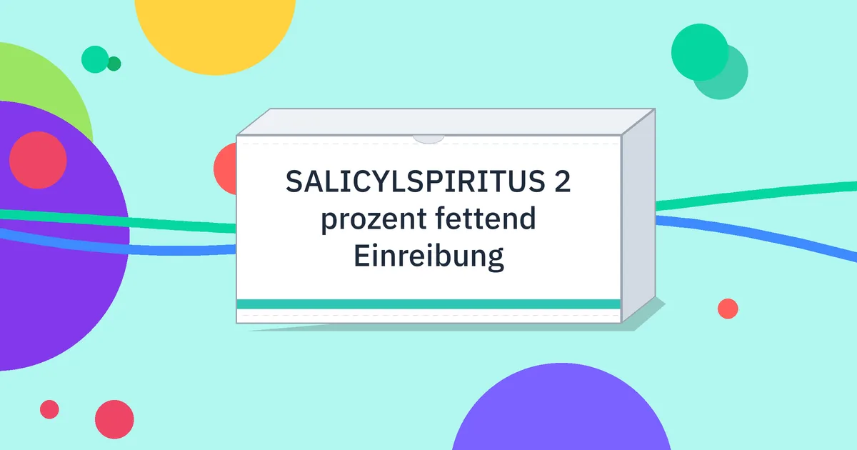 Symbolbild: Packung mit der Aufschrift SALICYLSPIRITUS 2 prozent fettend Einreibung (PZN 18783480) – Verfügbarkeit und Bezug in Apotheken in Frankfurt am Main
