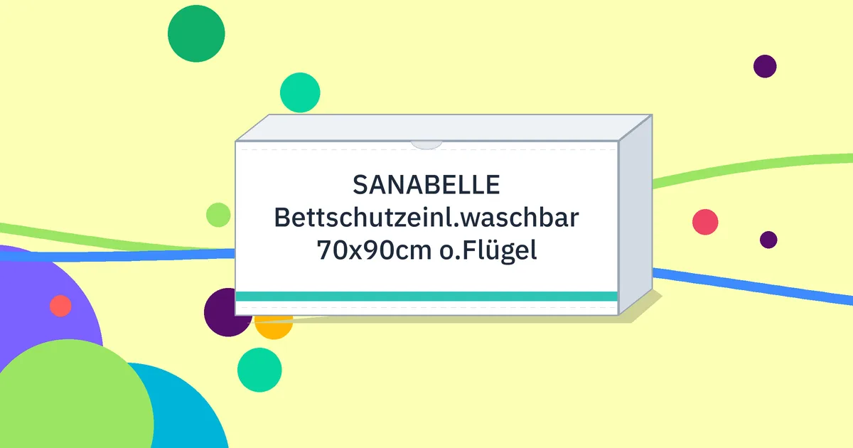 Symbolbild: Packung mit der Aufschrift SANABELLE Bettschutzeinl.waschbar 70x90cm o.Flügel (PZN 10914215) – Verfügbarkeit und Bezug in Apotheken in Frankfurt am Main
