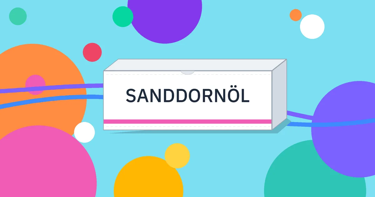 Symbolbild: Packung mit der Aufschrift SANDDORNÖL (PZN 03726915) – Verfügbarkeit und Bezug in Apotheken in Frankfurt am Main