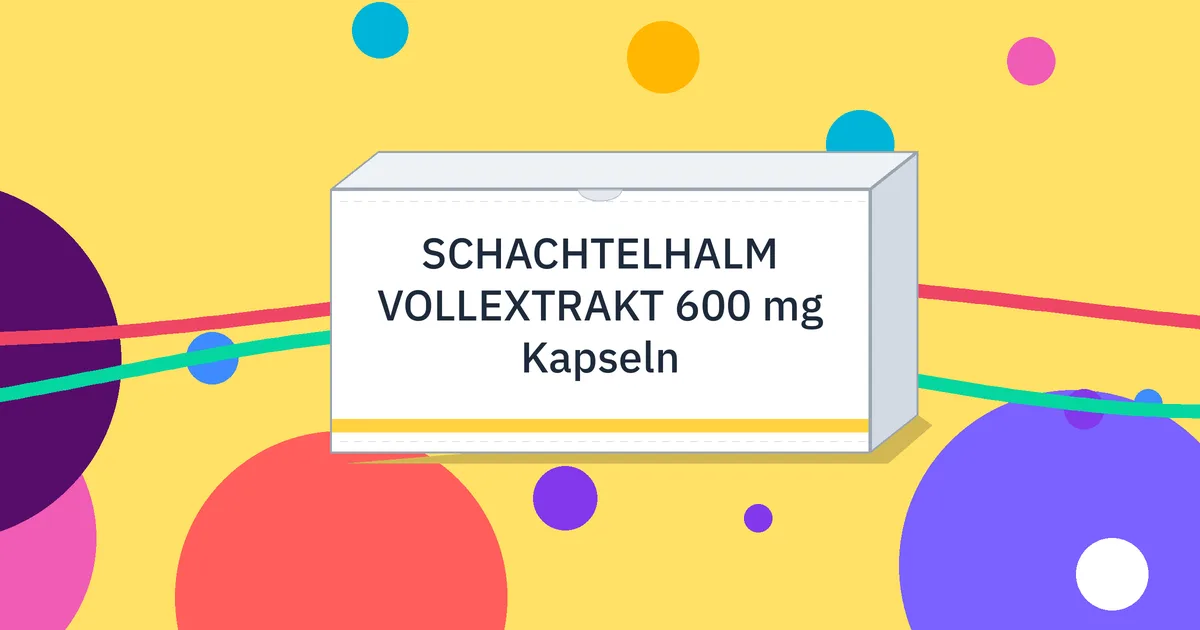 Symbolbild: Packung mit der Aufschrift SCHACHTELHALM VOLLEXTRAKT 600 mg Kapseln (PZN 11008849) – Verfügbarkeit und Bezug in Apotheken in Frankfurt am Main