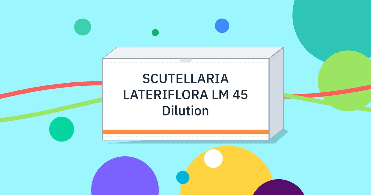 Symbolbild: Packung mit der Aufschrift SCUTELLARIA LATERIFLORA LM 45 Dilution (PZN 13185165) – Verfügbarkeit und Bezug in Apotheken in Frankfurt am Main