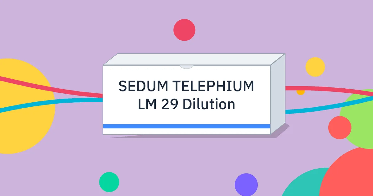 Symbolbild: Packung mit der Aufschrift SEDUM TELEPHIUM LM 29 Dilution (PZN 13694240) – Verfügbarkeit und Bezug in Apotheken in Frankfurt am Main