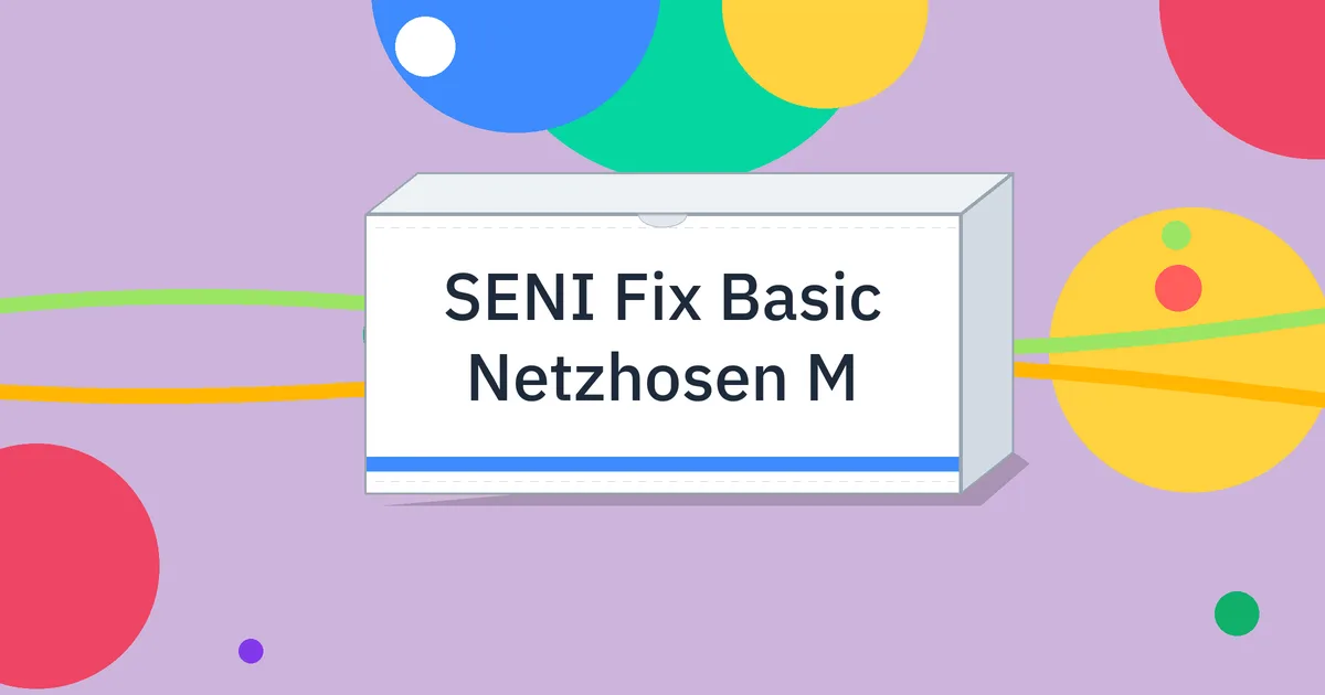 Symbolbild: Packung mit der Aufschrift SENI Fix Basic Netzhosen M (PZN 14042166) – Verfügbarkeit und Bezug in Apotheken in Frankfurt am Main