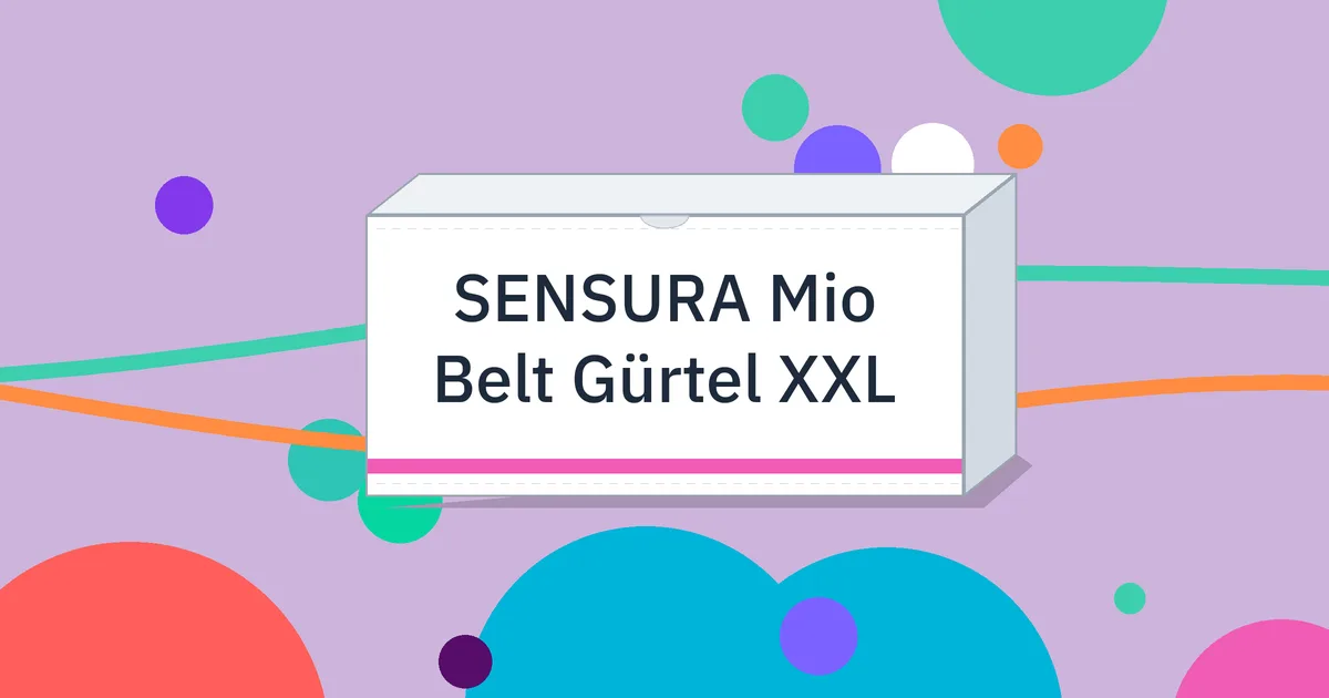 Symbolbild: Packung mit der Aufschrift SENSURA Mio Belt Gürtel XXL (PZN 10202779) – Verfügbarkeit und Bezug in Apotheken in Frankfurt am Main