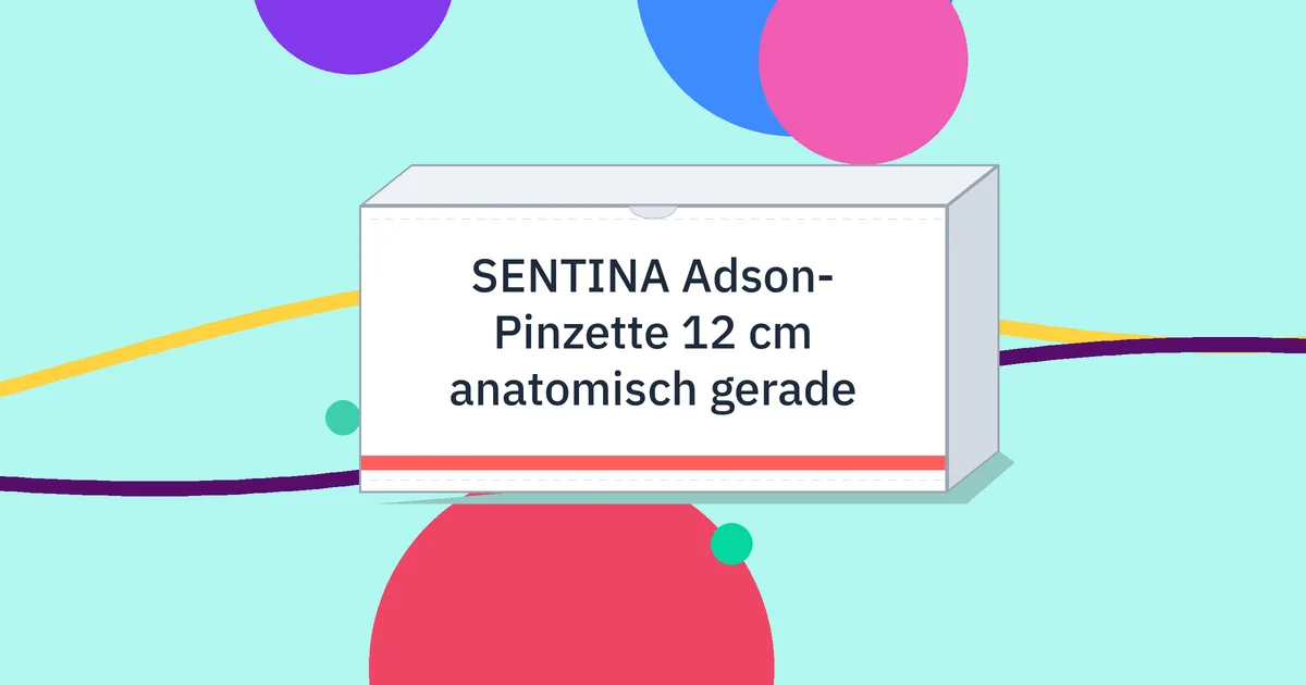 Symbolbild: Packung mit der Aufschrift SENTINA Adson-Pinzette 12 cm anatomisch gerade (PZN 11588781) – Verfügbarkeit und Bezug in Apotheken in Frankfurt am Main