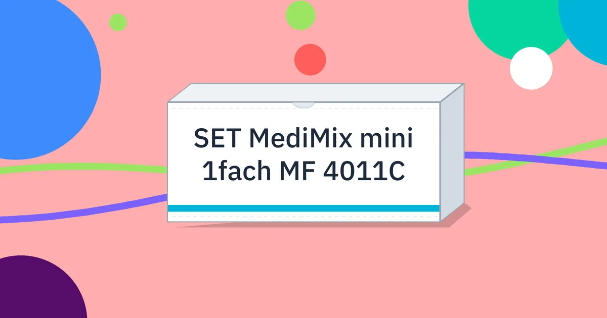 Symbolbild: Packung mit der Aufschrift SET MediMix mini 1fach MF 4011C (PZN 10299543) – Verfügbarkeit und Bezug in Apotheken in Frankfurt am Main