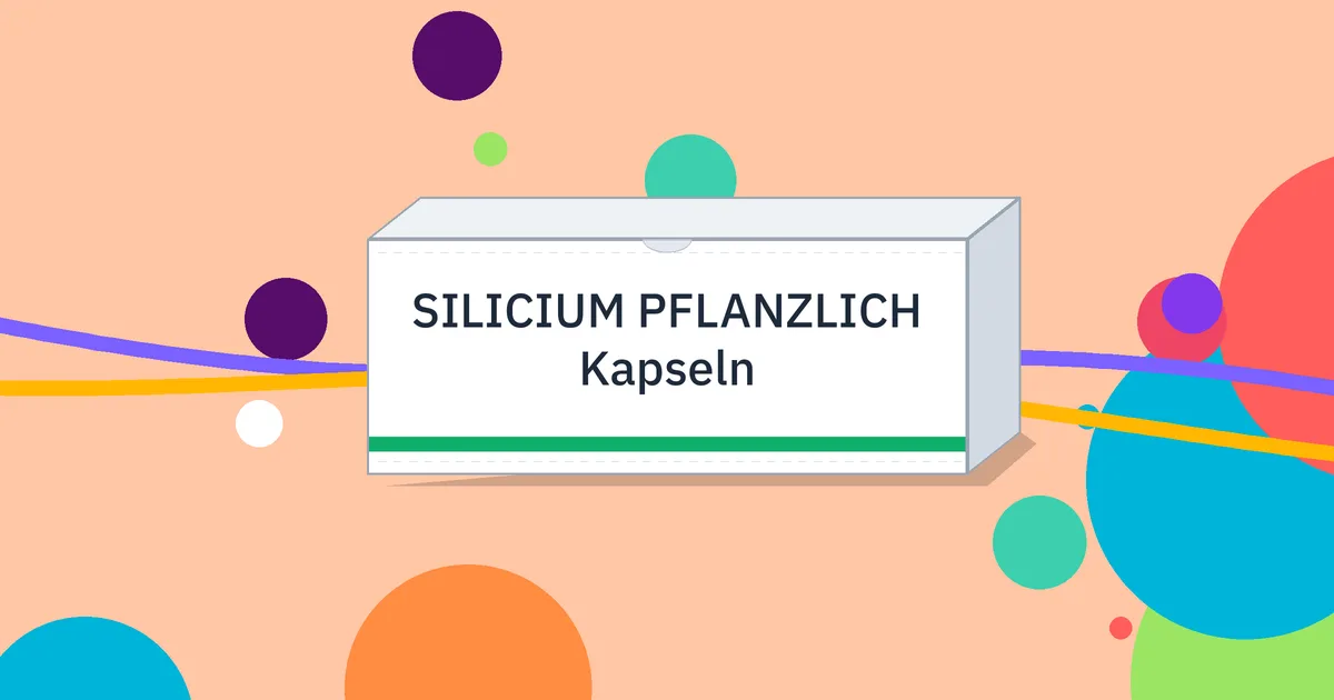 Symbolbild: Packung mit der Aufschrift SILICIUM PFLANZLICH Kapseln (PZN 15576289) – Verfügbarkeit und Bezug in Apotheken in Frankfurt am Main