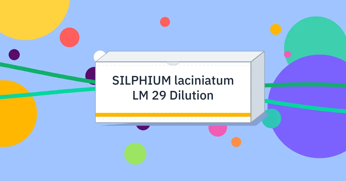 Symbolbild: Packung mit der Aufschrift SILPHIUM laciniatum LM 29 Dilution (PZN 13679476) – Verfügbarkeit und Bezug in Apotheken in Frankfurt am Main