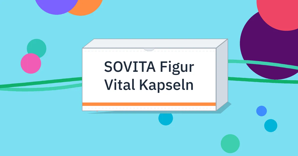 Symbolbild: Packung mit der Aufschrift SOVITA Figur Vital Kapseln (PZN 11590281) – Verfügbarkeit und Bezug in Apotheken in Frankfurt am Main