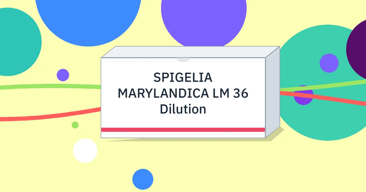 Symbolbild: Packung mit der Aufschrift SPIGELIA MARYLANDICA LM 36 Dilution (PZN 13195821) – Verfügbarkeit und Bezug in Apotheken in Frankfurt am Main