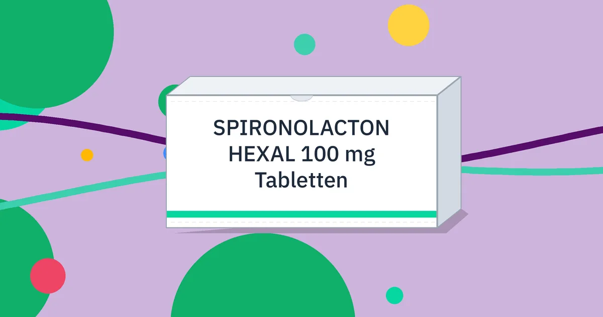 Symbolbild: Packung mit der Aufschrift SPIRONOLACTON HEXAL 100 mg Tabletten (PZN 01363041) – Verfügbarkeit und Bezug in Apotheken in Frankfurt am Main