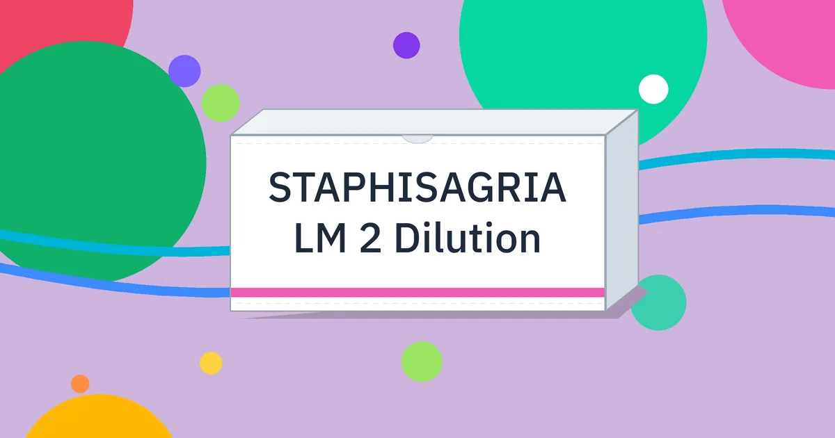 Symbolbild: Packung mit der Aufschrift STAPHISAGRIA LM 2 Dilution (PZN 13199492) – Verfügbarkeit und Bezug in Apotheken in Frankfurt am Main