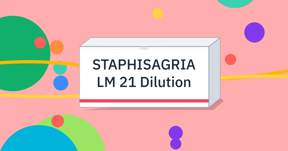 Symbolbild: Packung mit der Aufschrift STAPHISAGRIA LM 21 Dilution (PZN 13199687) – Verfügbarkeit und Bezug in Apotheken in Frankfurt am Main