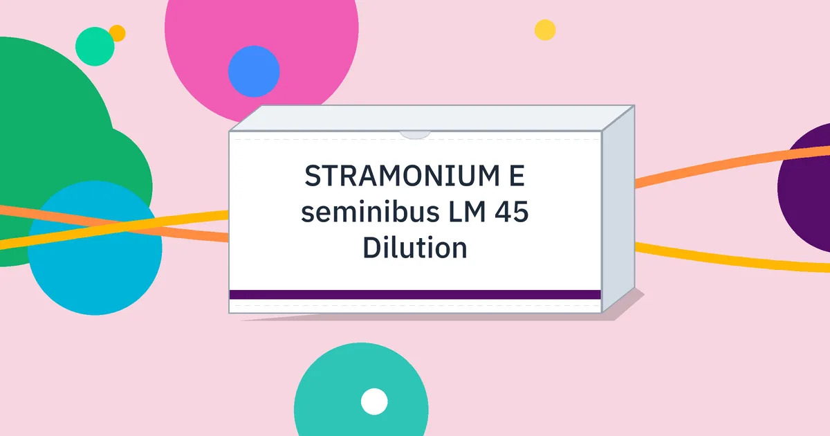Symbolbild: Packung mit der Aufschrift STRAMONIUM E seminibus LM 45 Dilution (PZN 13202509) – Verfügbarkeit und Bezug in Apotheken in Frankfurt am Main