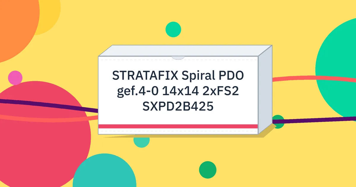 Symbolbild: Packung mit der Aufschrift STRATAFIX Spiral PDO gef.4-0 14x14 2xFS2 SXPD2B425 (PZN 20913636) – Verfügbarkeit und Bezug in Apotheken in Frankfurt am Main