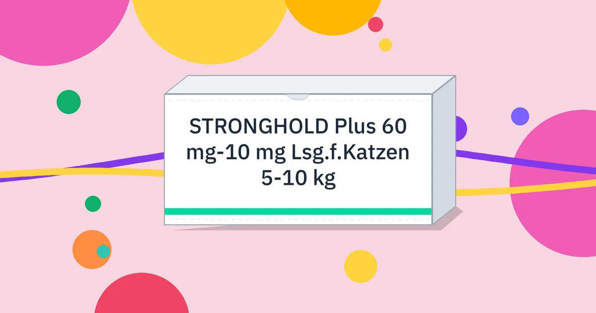 Symbolbild: Packung mit der Aufschrift STRONGHOLD Plus 60 mg-10 mg Lsg.f.Katzen 5-10 kg (PZN 13593220) – Verfügbarkeit und Bezug in Apotheken in Frankfurt am Main