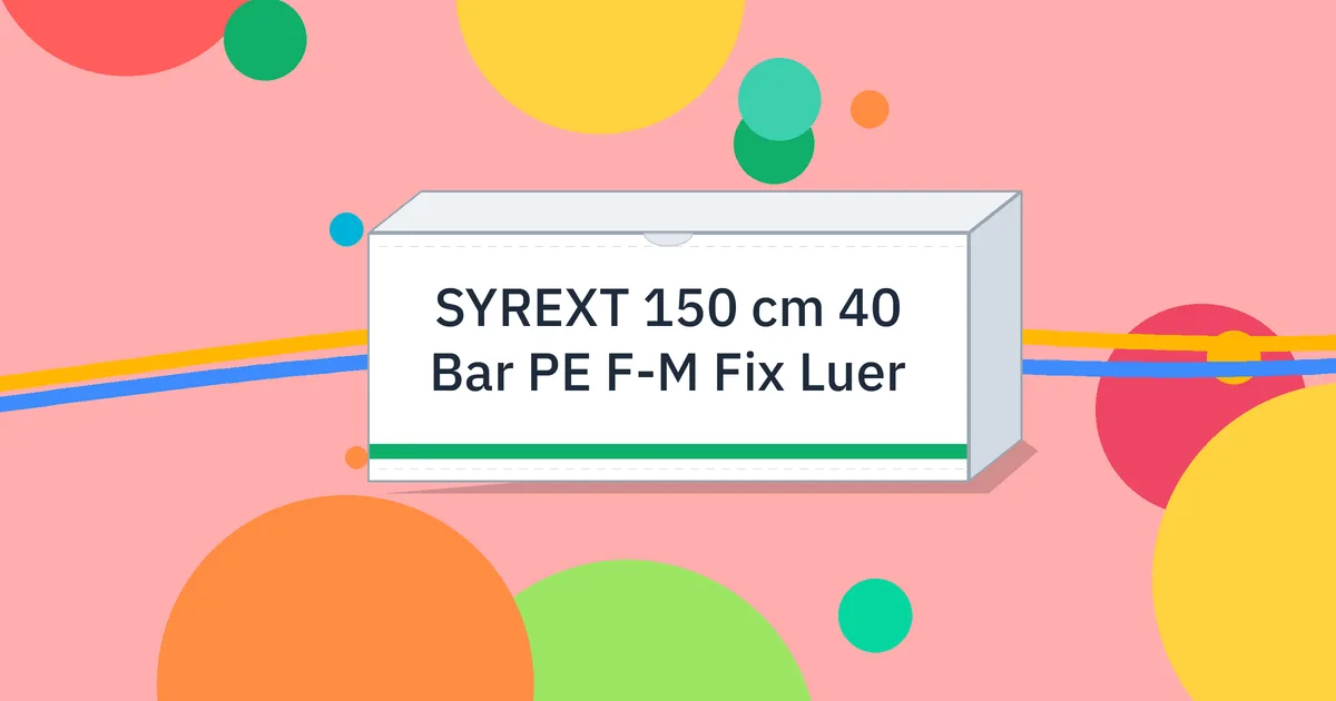 Symbolbild: Packung mit der Aufschrift SYREXT 150 cm 40 Bar PE F-M Fix Luer (PZN 17897721) – Verfügbarkeit und Bezug in Apotheken in Frankfurt am Main