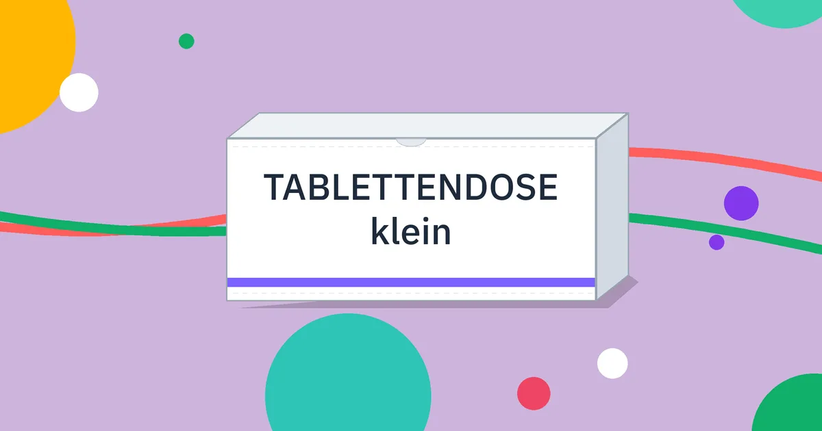 Symbolbild: Packung mit der Aufschrift TABLETTENDOSE klein (PZN 01401534) – Verfügbarkeit und Bezug in Apotheken in Frankfurt am Main
