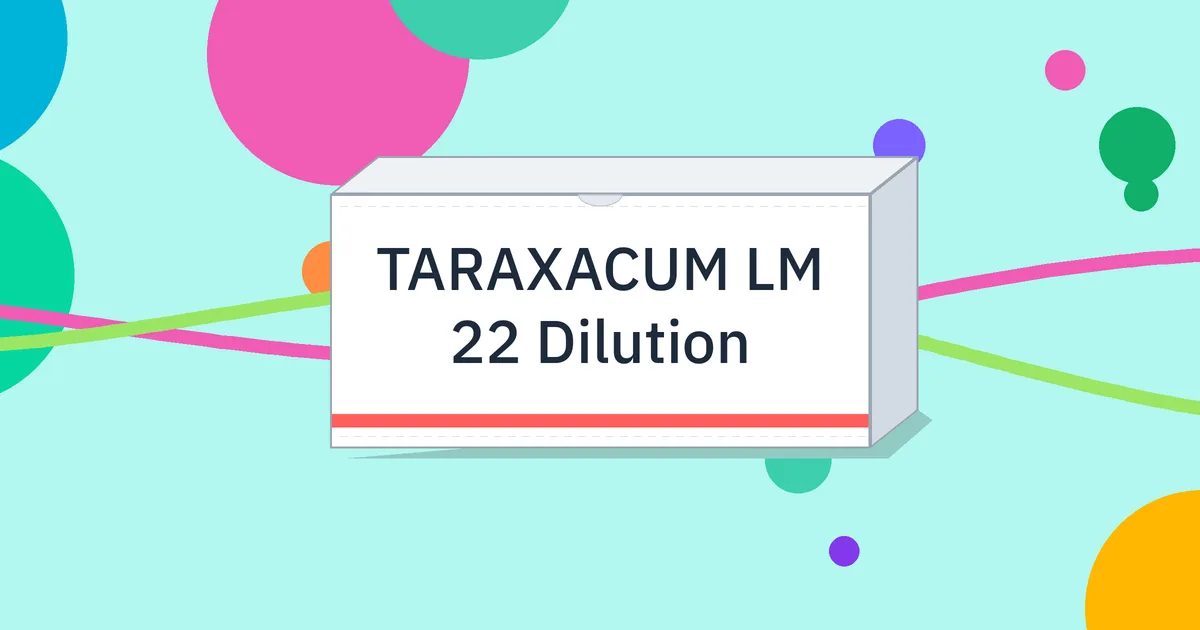 Symbolbild: Packung mit der Aufschrift TARAXACUM LM 22 Dilution (PZN 13214412) – Verfügbarkeit und Bezug in Apotheken in Frankfurt am Main