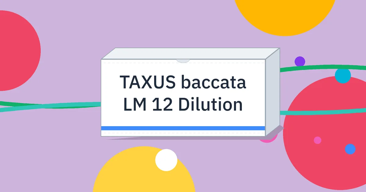 Symbolbild: Packung mit der Aufschrift TAXUS baccata LM 12 Dilution (PZN 13215216) – Verfügbarkeit und Bezug in Apotheken in Frankfurt am Main