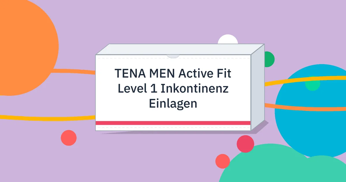 Symbolbild: Packung mit der Aufschrift TENA MEN Active Fit Level 1 Inkontinenz Einlagen (PZN 17981723) – Verfügbarkeit und Bezug in Apotheken in Frankfurt am Main