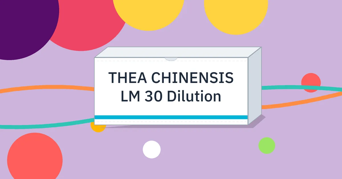 Symbolbild: Packung mit der Aufschrift THEA CHINENSIS LM 30 Dilution (PZN 13219510) – Verfügbarkeit und Bezug in Apotheken in Frankfurt am Main