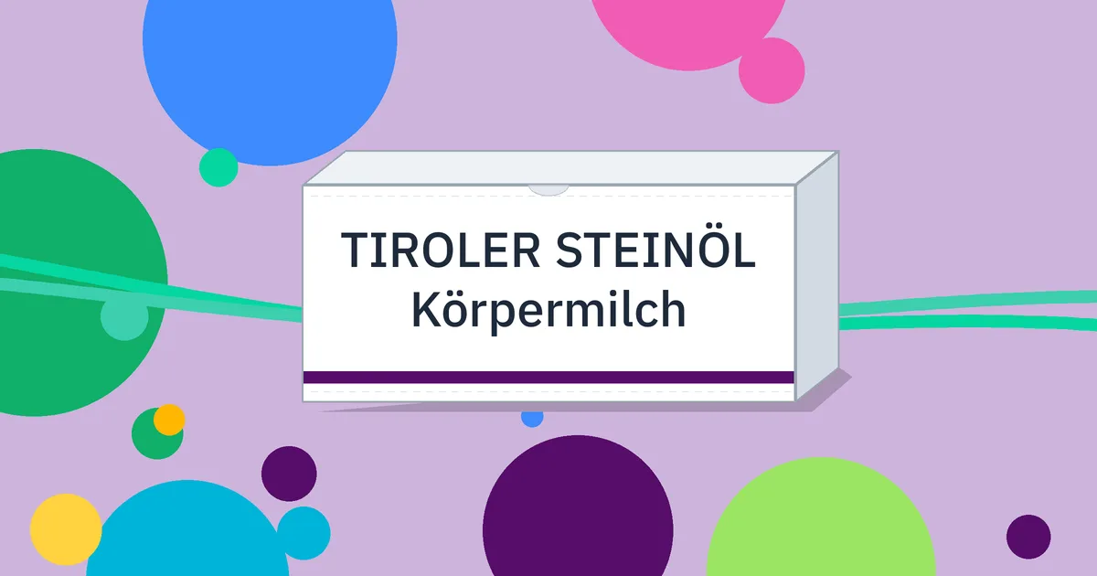 Symbolbild: Packung mit der Aufschrift TIROLER STEINÖL Körpermilch (PZN 19123343) – Verfügbarkeit und Bezug in Apotheken in Frankfurt am Main