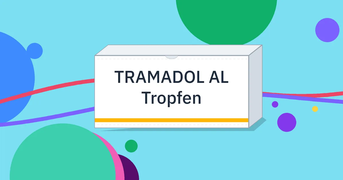 Symbolbild: Packung mit der Aufschrift TRAMADOL AL Tropfen (PZN 07493170) – Verfügbarkeit und Bezug in Apotheken in Frankfurt am Main