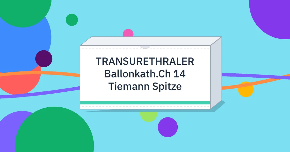 Symbolbild: Packung mit der Aufschrift TRANSURETHRALER Ballonkath.Ch 14 Tiemann Spitze (PZN 09061368) – Verfügbarkeit und Bezug in Apotheken in Frankfurt am Main