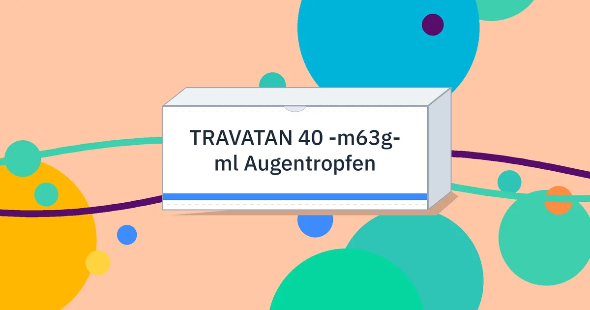 Symbolbild: Packung mit der Aufschrift TRAVATAN 40 -m63g-ml Augentropfen (PZN 01466172) – Verfügbarkeit und Bezug in Apotheken in Frankfurt am Main