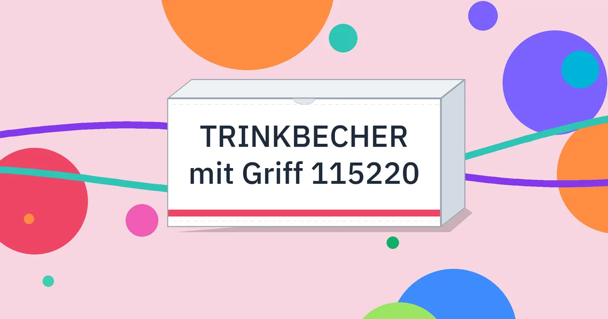 Symbolbild: Packung mit der Aufschrift TRINKBECHER mit Griff 115220 (PZN 06311528) – Verfügbarkeit und Bezug in Apotheken in Frankfurt am Main
