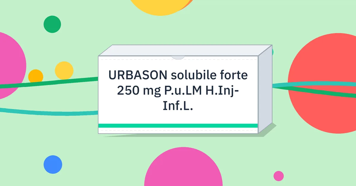 Symbolbild: Packung mit der Aufschrift URBASON solubile forte 250 mg P.u.LM H.Inj-Inf.L. (PZN 03286994) – Verfügbarkeit und Bezug in Apotheken in Frankfurt am Main