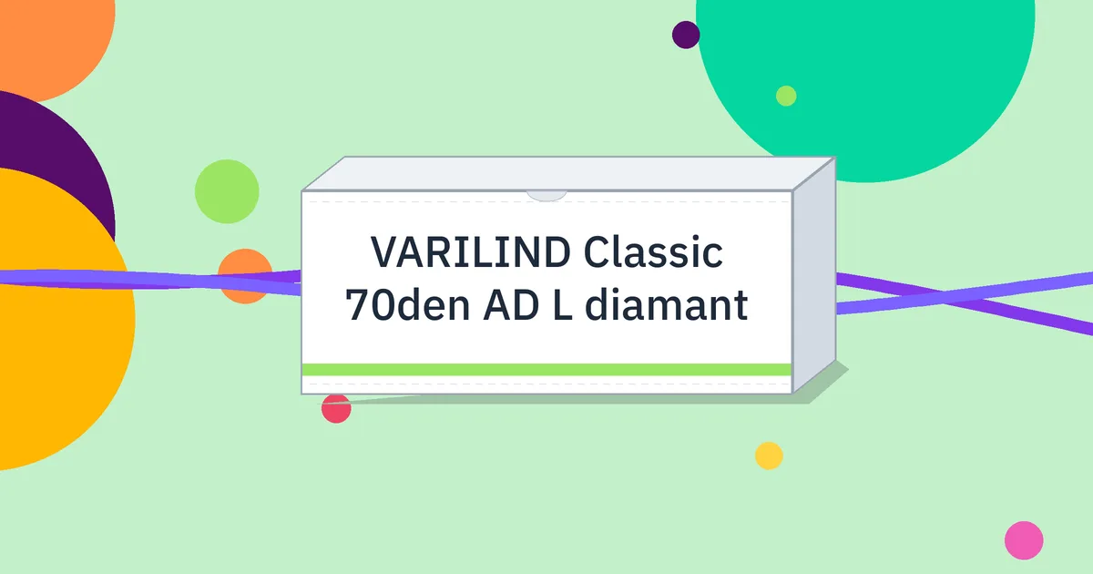 Symbolbild: Packung mit der Aufschrift VARILIND Classic 70den AD L diamant (PZN 09521545) – Verfügbarkeit und Bezug in Apotheken in Frankfurt am Main