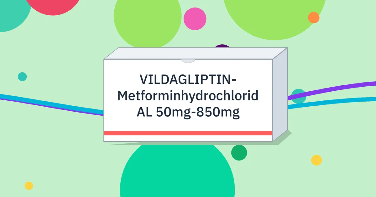 Symbolbild: Packung mit der Aufschrift VILDAGLIPTIN-Metforminhydrochlorid AL 50mg-850mg (PZN 18106242) – Verfügbarkeit und Bezug in Apotheken in Frankfurt am Main