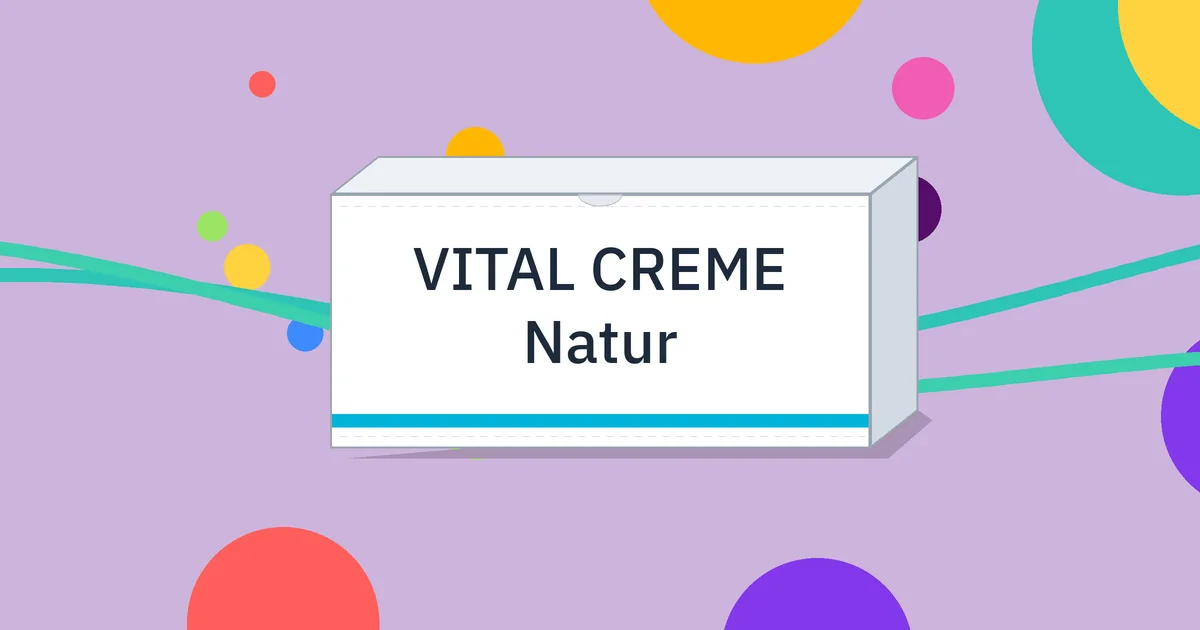 Symbolbild: Packung mit der Aufschrift VITAL CREME Natur (PZN 12801277) – Verfügbarkeit und Bezug in Apotheken in Frankfurt am Main
